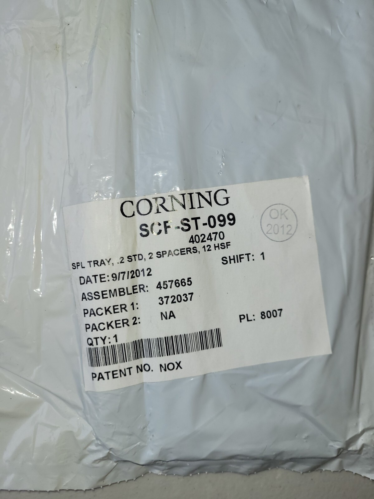Brand New Corning SCF-ST-099 Splice Tray for 12 Heat-Shrink Single ...
