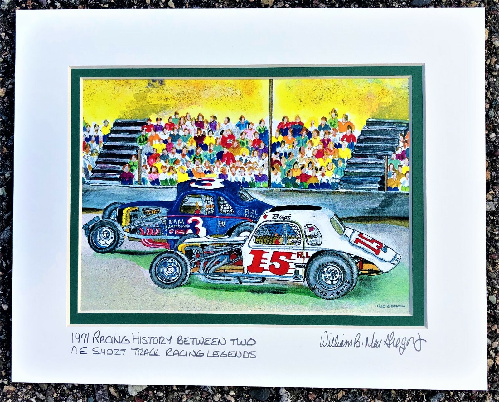 SHORT TRACK RACING Art Print Bugs Stevens Fred Desarro race stock car ...