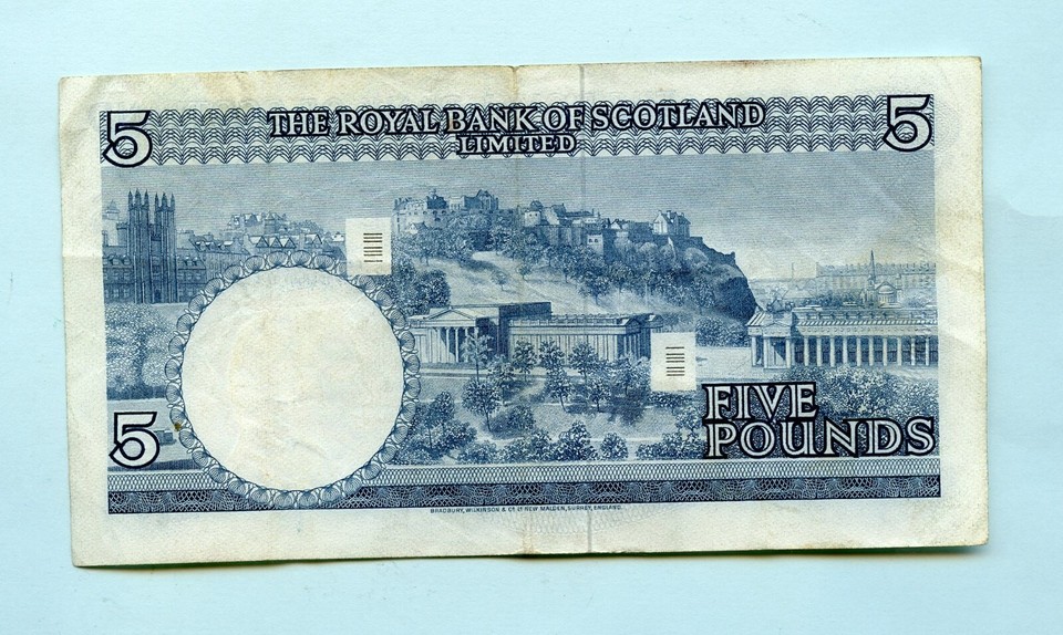 ROYAL BANK OF SCOTLAND SCOTTISH £5 BANKNOTE DATED 19TH MARCH 1969 | eBay UK