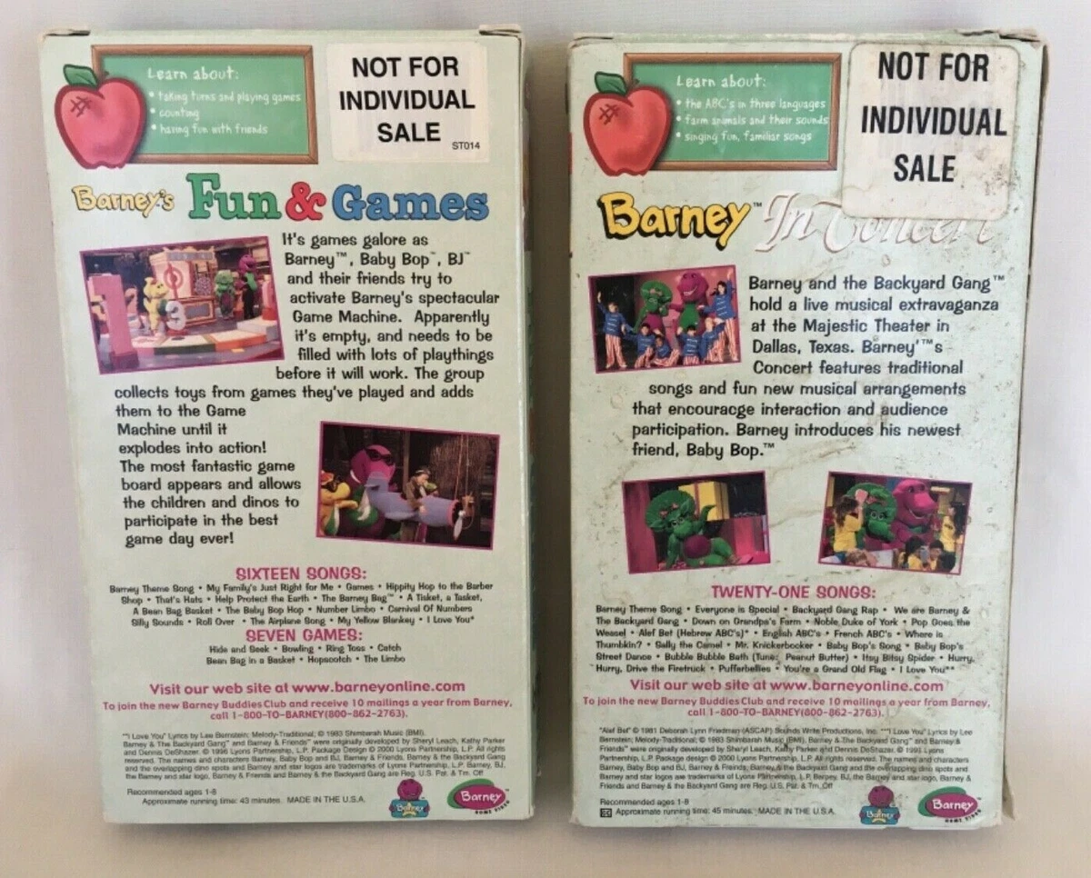 Barney Vhs Box