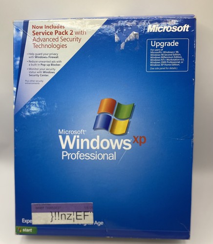 Microsoft Windows XP Professional Retail Box SP2 Service Pack 2 & Key ...