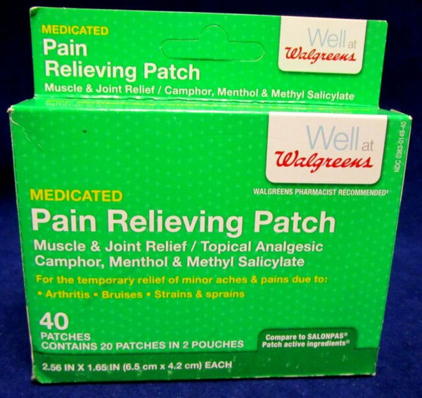 Walgreens Medicated Pain Relieving Patch 40 Patches Compare to SALONPAS ...