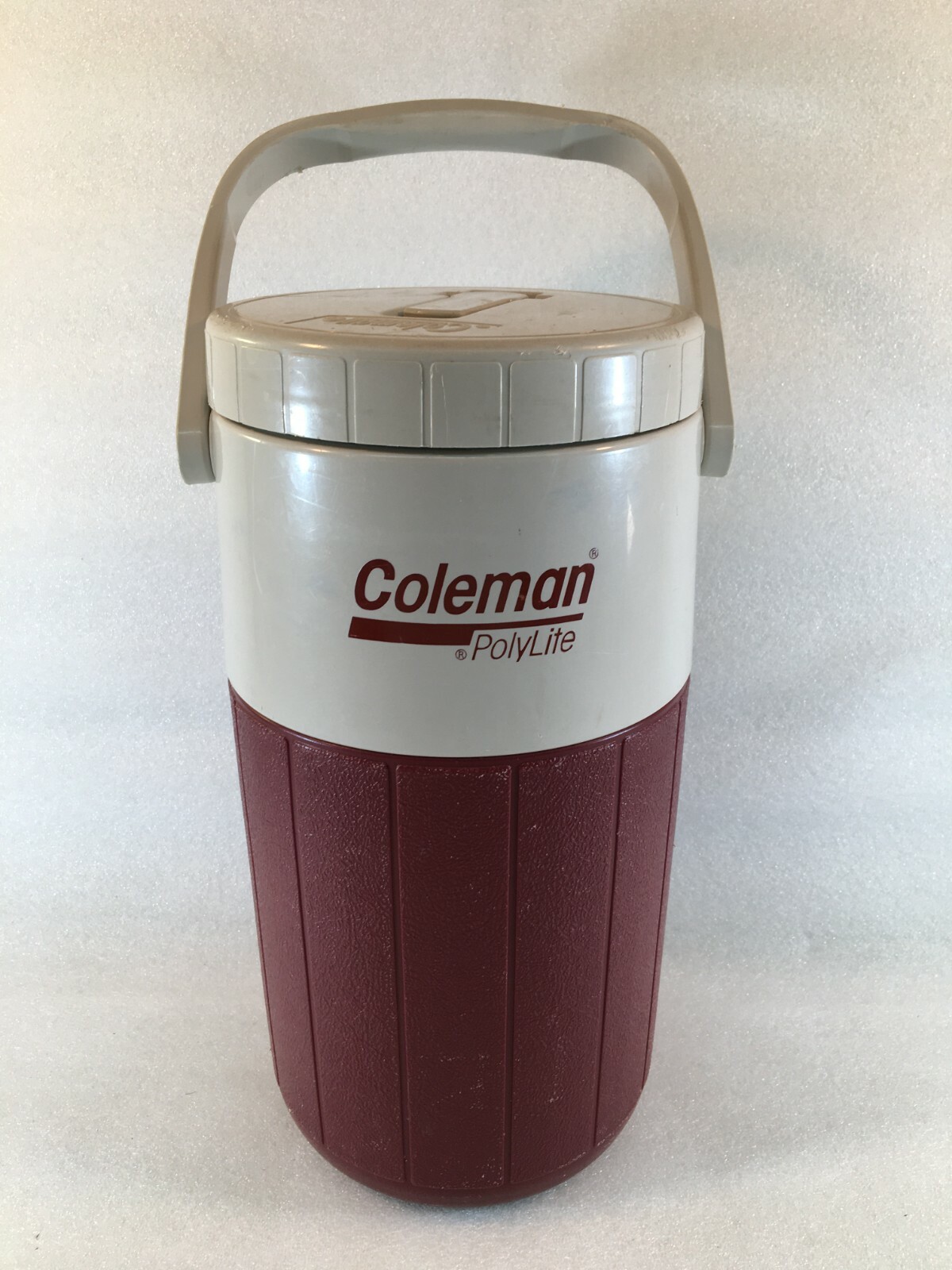 COLEMAN POLYLITE 2 Cream & Burgundy 1/2 Gallon Water Cooler 5590 | eBay