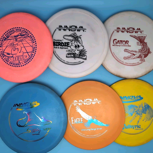 LOT OF 6: Disc Golf Discs 5x INNOVA - Eagle Stingray Valkyrie Gator ...