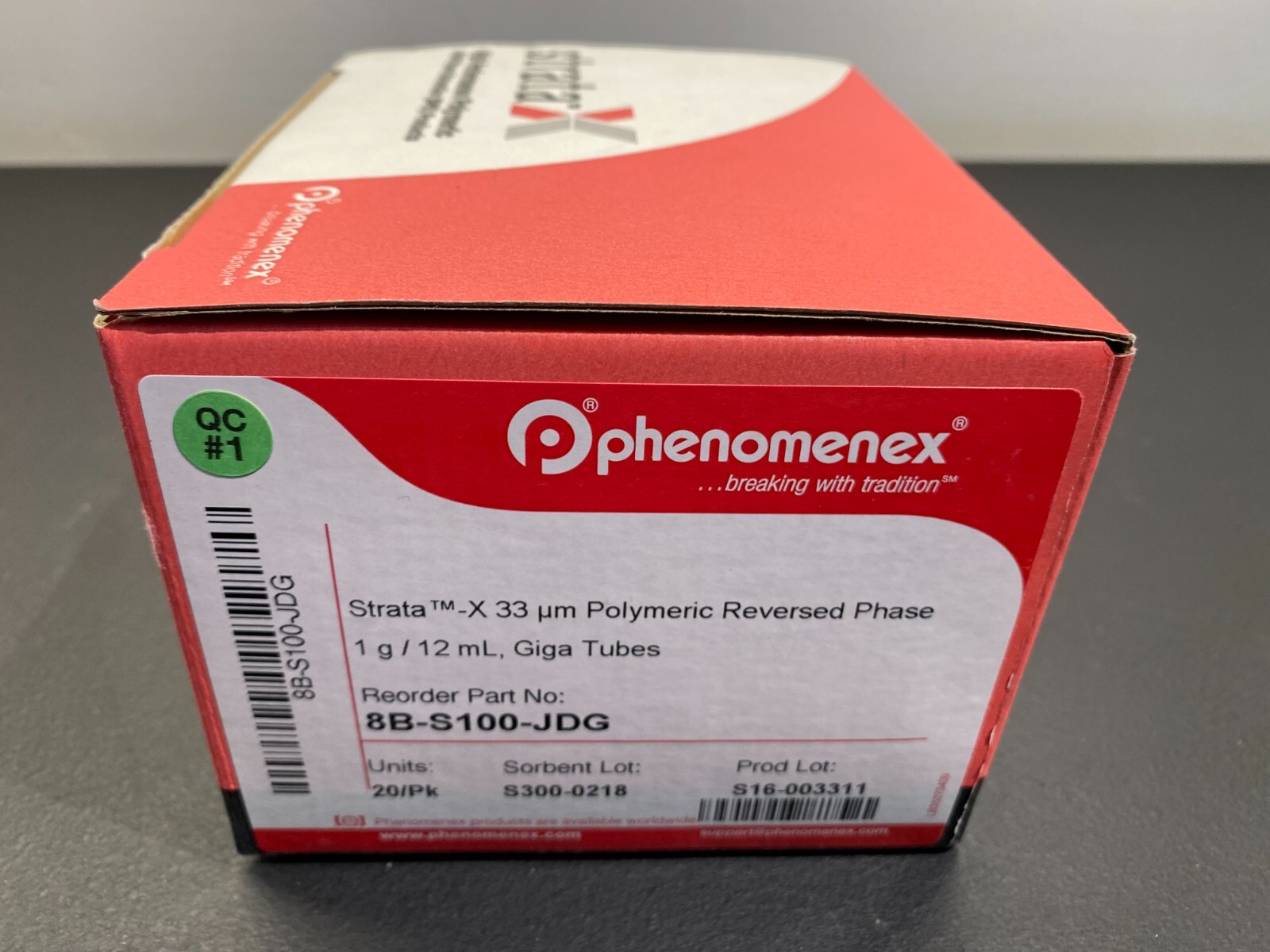 Phenomenex 8B-S100-JDG Strata- µm Polymeric Reversed Phase 1 g / 12 mL ...