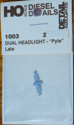Detail Associates HO #1003 Dual Pyle Headlight -- EMD Late (Square) pkg ...