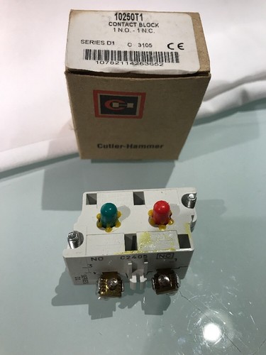 Cutler-Hammer Contact Block,1NO/1NC,30mm EATON 10250T1 NEW | eBay