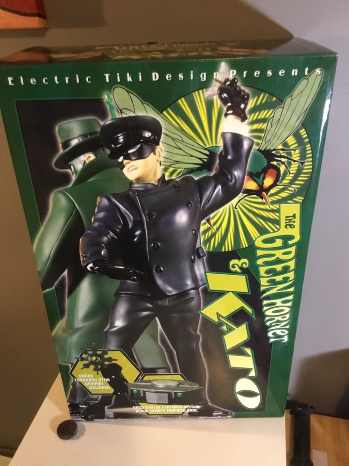 Rare ELECTRIC TIKI Retro Color Green Hornet & Kato Statue | eBay