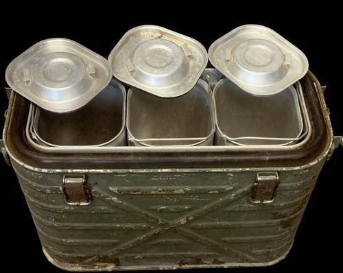 VTG AMF U.S. WYOTT ARMY Insulated Cooler Military Food Container w 3 ...