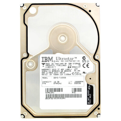 Disque Dur IBM 18GB DDYS-T18350 4Mb Cache 10000Rpm 80-PIN 3,5" Pouces ...