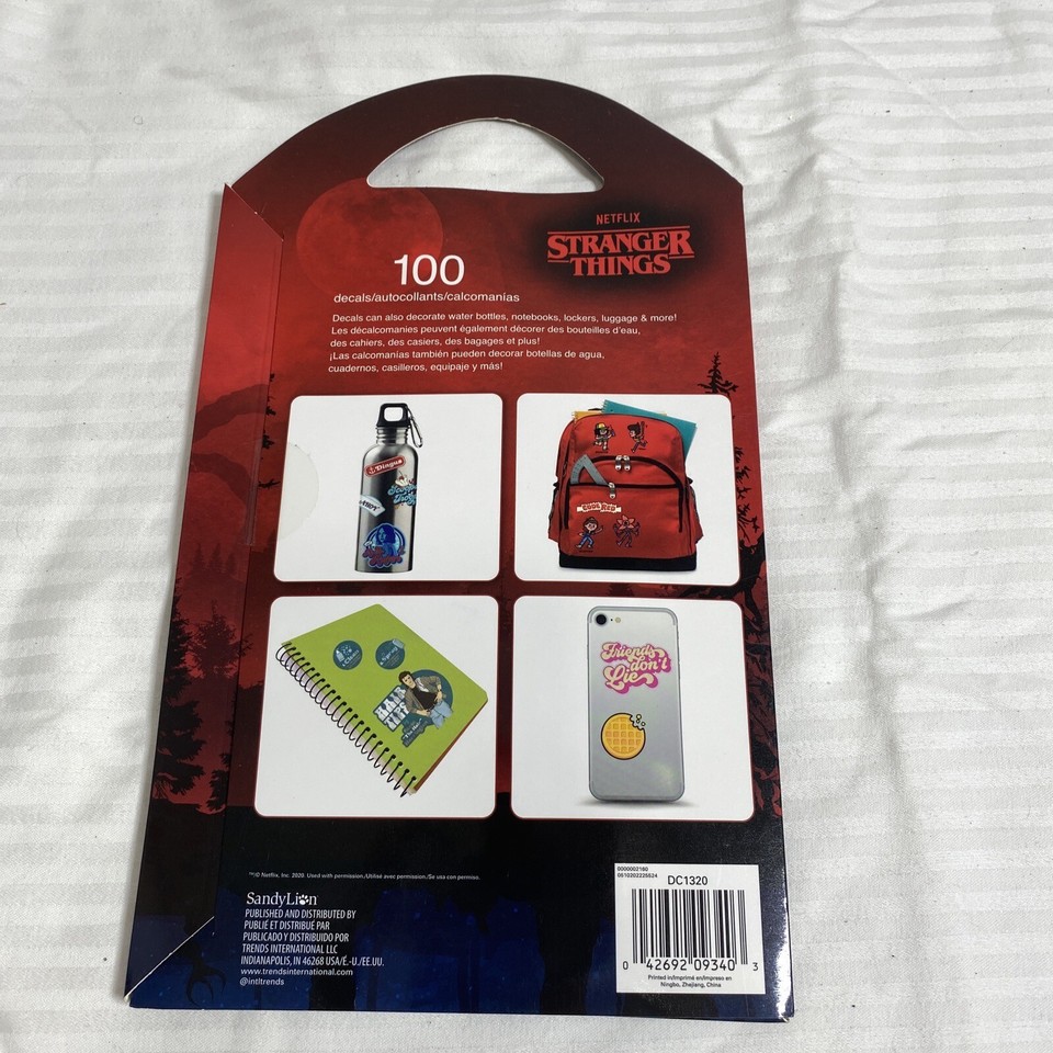 NETFLIX STRANGER THINGS DECAL VARIETY PACK-100 REPOSITIONABLE DECALS IN ...