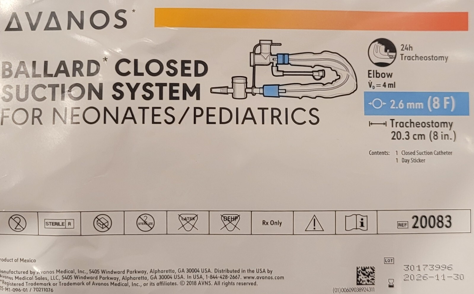 BALLARD CLOSED SUCTION SYSTEM 10pcs 20083 | eBay