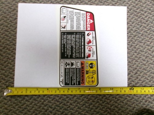 CUB CADET MTD TROY-BILT 777S33669 DANGER/WARNING/STARTING LABEL NO ...
