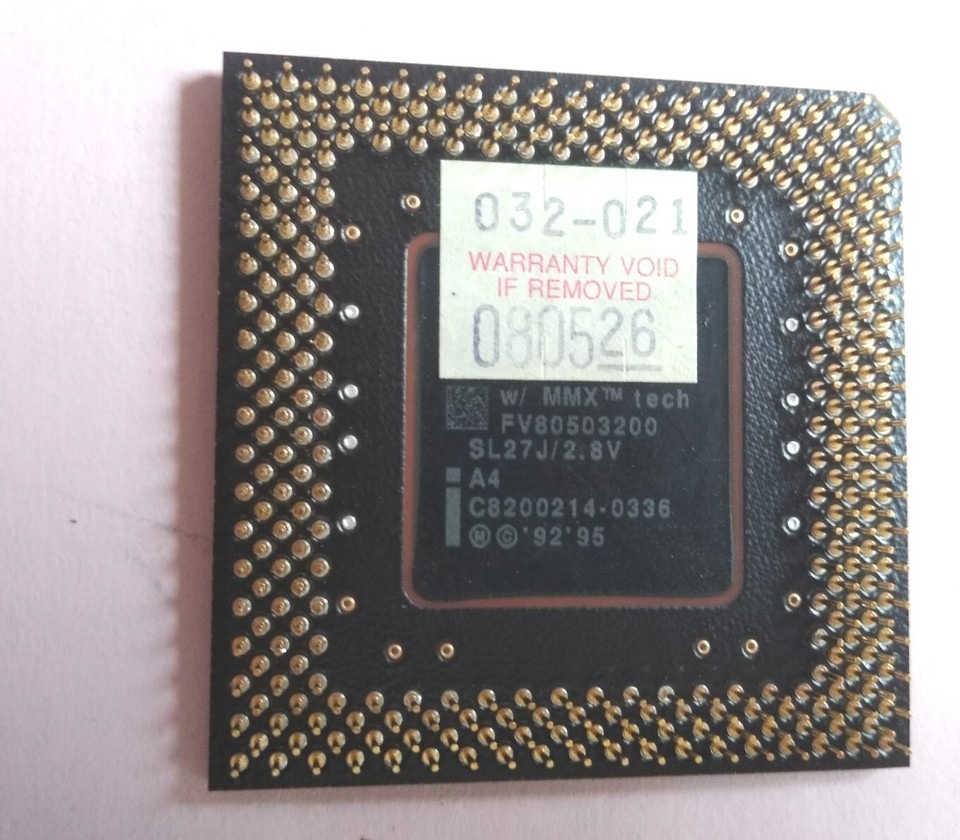 Intel Pentium 200 Mhz MMX Socket 7 CPU SL27J | eBay