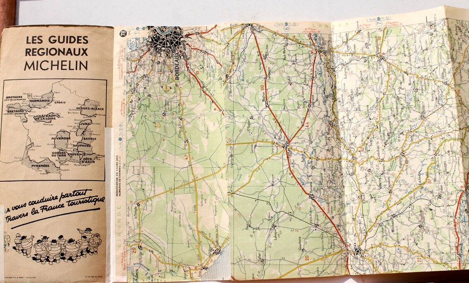 MICHELIN Map 78 Bordeaux Biarritz France Car Road Map | eBay