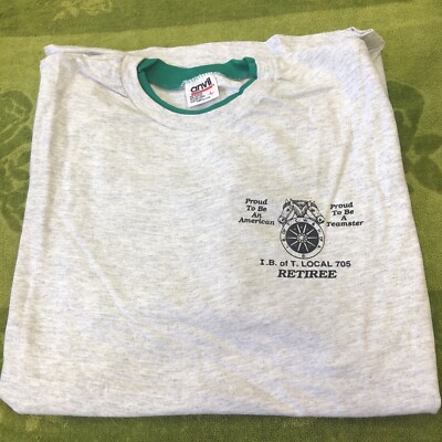 Vintage Teamsters Local 705 Chicago IL Grey T-Shirt L Union USA Retiree ...