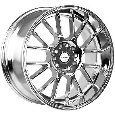 4-Shift H28 Crank 17x7.5 5x100/5x4.5" +30mm Chrome Wheels Rims 17" Inch ...