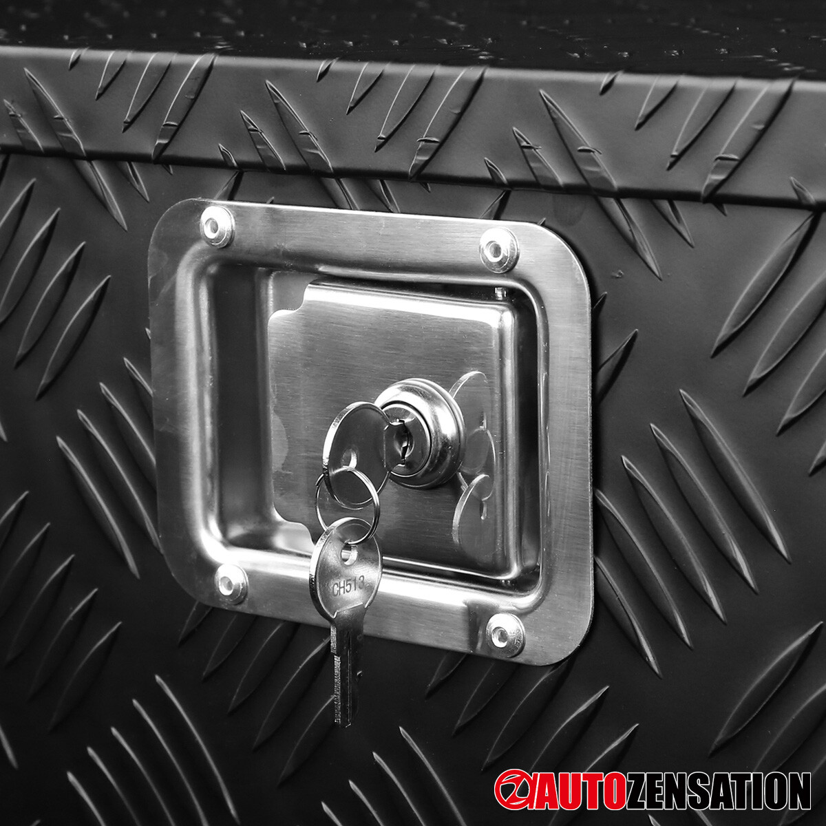 49" Heavy Duty Black Aluminum Tool Box Truck Pickup Hinge Trunk Trailer ...