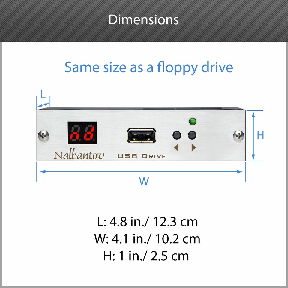 USB Floppy Disk Drive Emulator N-Drive Industrial for HP 4145A (5.25 ...
