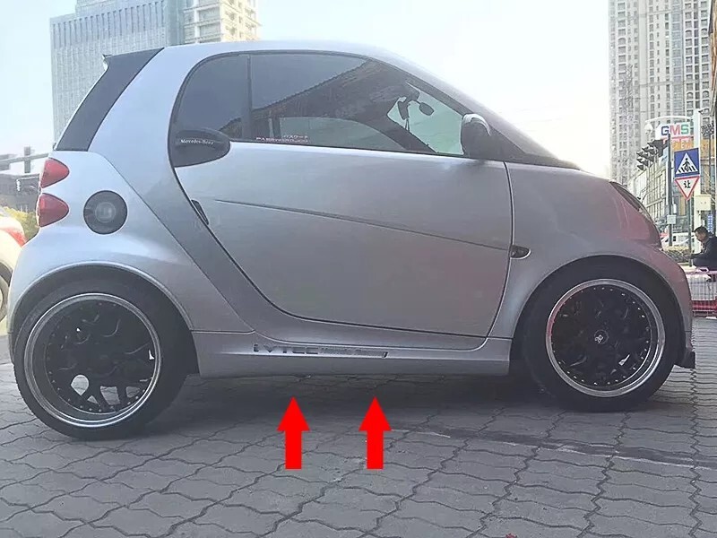 2pcs Side Skirt Body Kit for Smart Fortwo W451 2009-2014 RAW PARTS ...