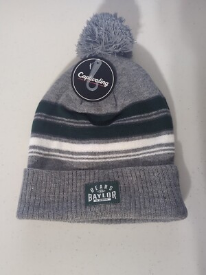 Baylor Bears Beanie Hat Gray One Size Captivating Brand Pom Pom | eBay