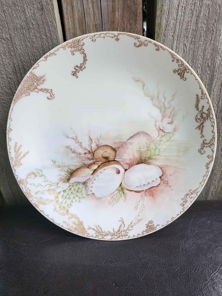 Antique 1911 B. C. Hubbard W.G.&Co Limoges France Sea Life plate ...