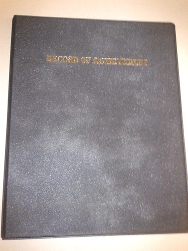 RECORD OF ACHIEVEMENT FOLDER + 4D METAL with your name printed + 50 ...