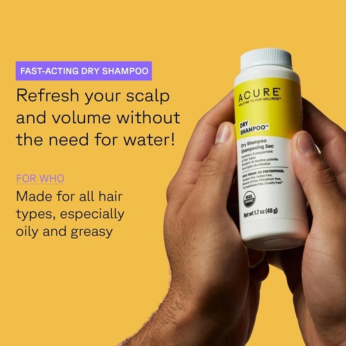 Acure Dry Shampoo - All Hair Types | 100% Vegan | Certified Organic ...