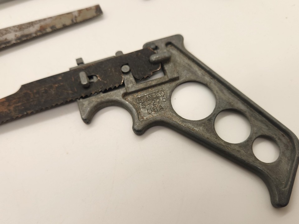 Vintage Gun Grip Corsair Great Neck Stanley Handles Small Hack Hand Saw ...