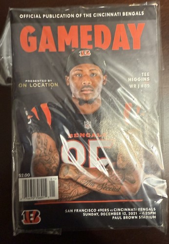 2021 CINCINNATI BENGALS 12/12/21 Game Day Program Tee Higgins Super ...