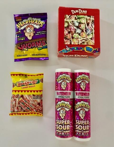Mini Brands Mixed Series Lot of 5 Food Candy Warheads Metallic Worms ...