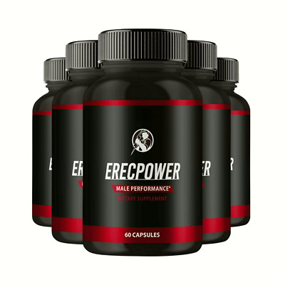 5-Pack ErecPower For Men Extra Strength Mens Supplement Erec Power- 300 ...