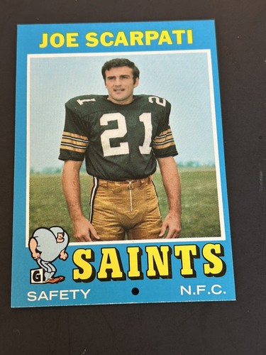 1971 Topps Football #173 Joe Scarpati EX++ Saints North Carolina St Set ...