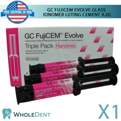 GC Dental FujiCem Evolve Glass Ionomer Luting Cement Impression ...