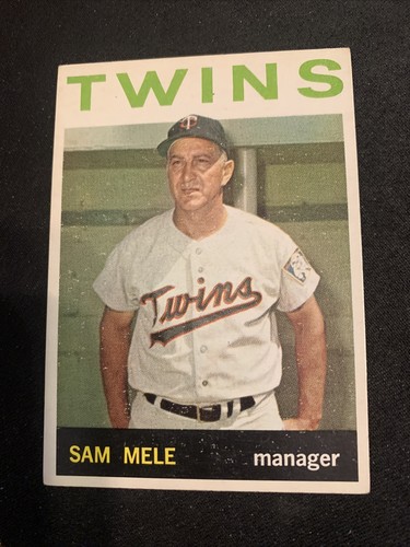 1964 Topps Baseball Card #54 Sam Mele Minnesota Twins Nm Free Shipping ...