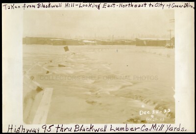 COEUR D'ALENE IDAHO DEC 25 1933 FLOOD - HWY 95 BLACKWELL LUMBER MILL ...