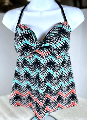 Converse All Star Womens Multicolor Halter Tankini Swim Top Sz M | eBay