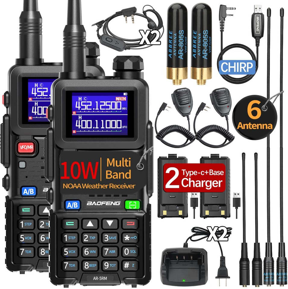 Digital Handheld Radio Scanner Fire Police 2 Way Transceiver Dual VHF ...