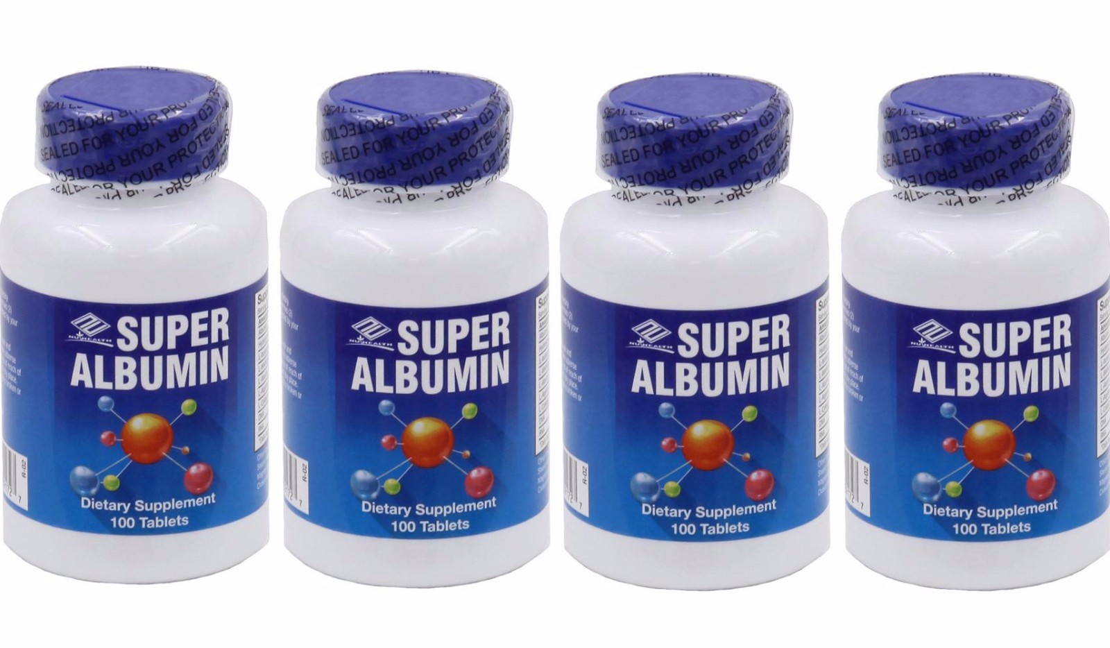 4 Bottles Super Albumin 500 mg 100 Tablets, FRESH, Make In USA, FREE US ...
