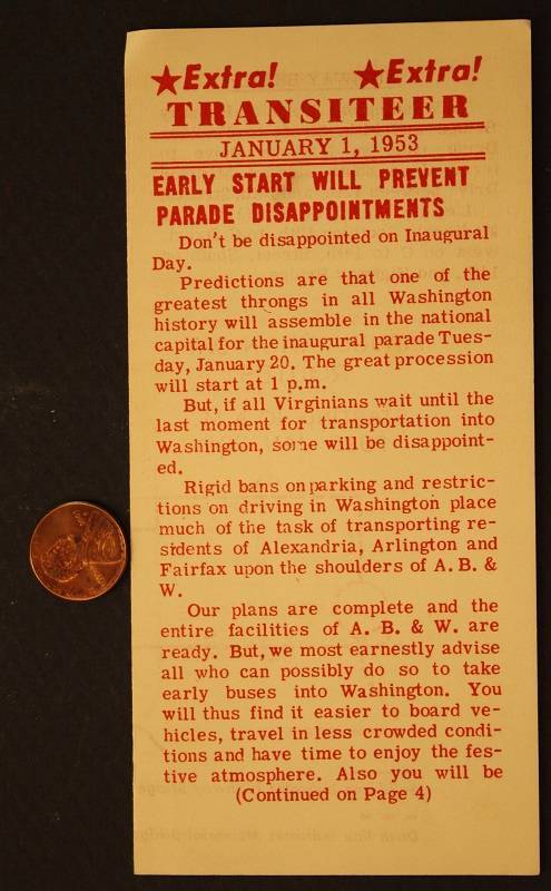 1953 Dwight Ike Eisenhower Presidential Inauguration map brochure from ...