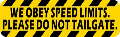 10in x 3in Please Do Not Tailgate Sticker Car Truck Vehicle Bumper ...