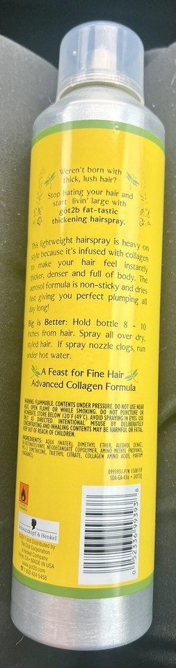 GÖT 2 B FAT-TASTIC THICKENING HAIRSPRAY ~NEW | eBay