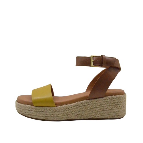 Clarks Kimmei IVY Dark Tan Women's Leather Platform Wedge Sandals 71871 ...