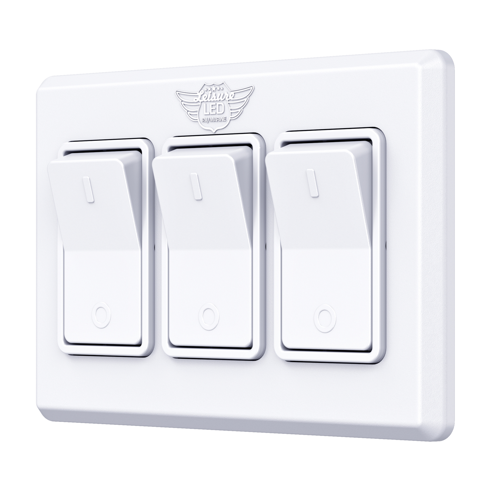 Single 3-Gang On-OFF 12 volt White Light Switch - RV Camper Trailer ...