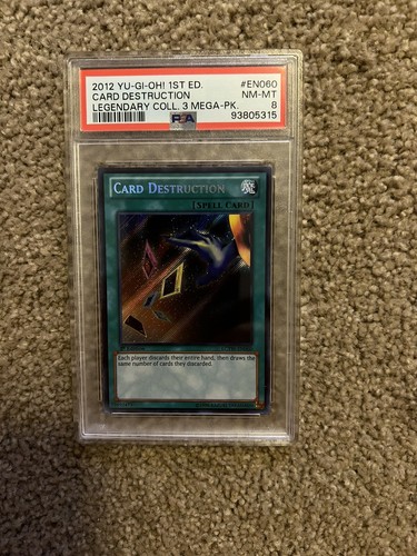 Card Destruction LCYW-EN060 Secret Rare 1st Edition Yu-Gi-Oh! TCG PSA 8 ...
