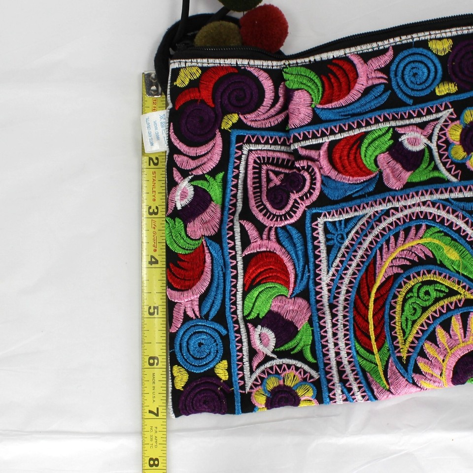 Sam Will Embroidered Art Purse Colorful Cotton Elephant Coin Purse *New ...