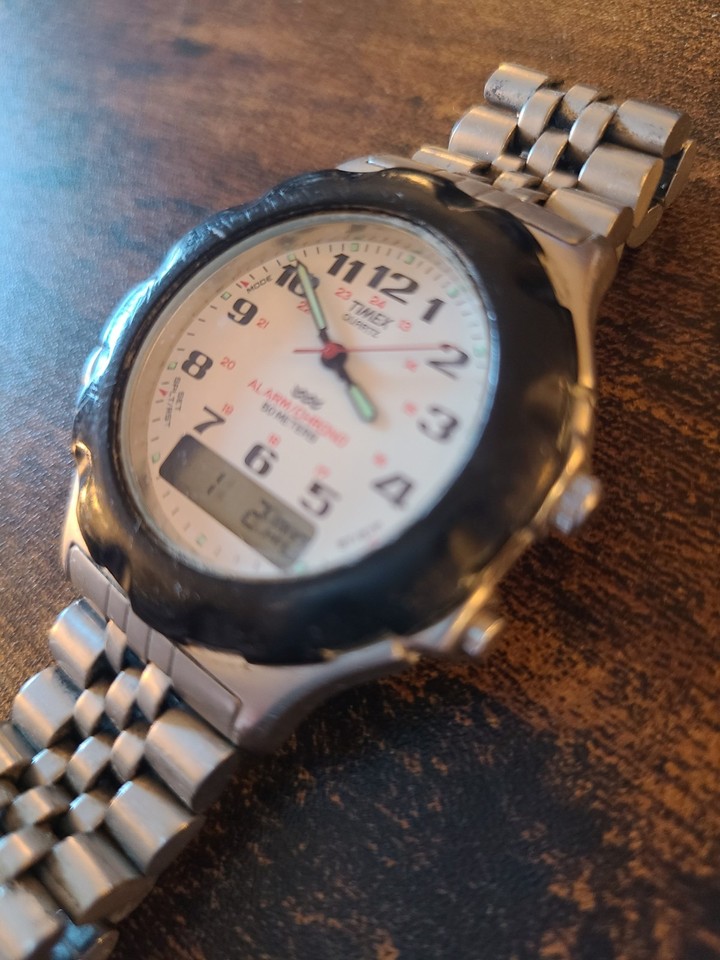 O39 Timex Alarm/Chrono WR50m Watch Diver 40mm Mens Tested/works New ...
