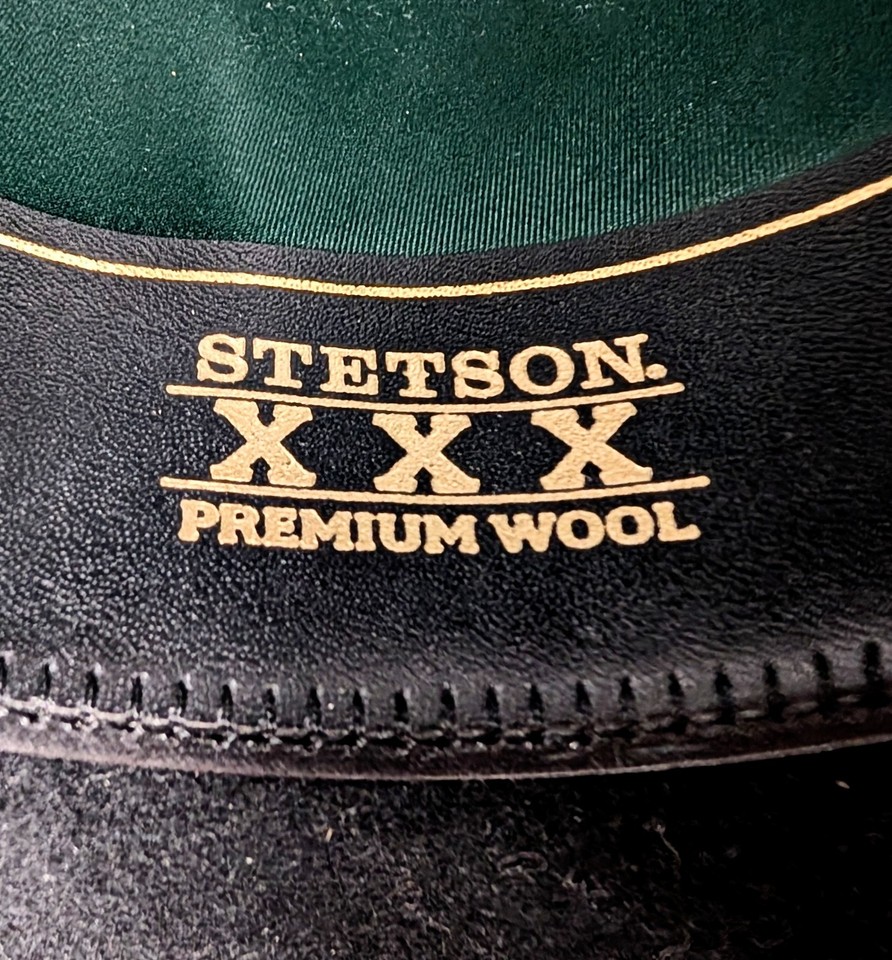 Stallion By Stetson Cowboy Black XXX Premium Wool USA Size 7 1/8 Oak ...