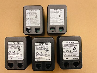 (5) Inter-Tel WND-4801-A Power Adapters for 8622 8662E 8660 48v Mitel ...