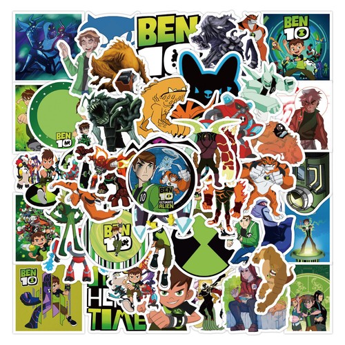 New 50Pcs Ben 10 Cartoon Vinyl Decal Bomb Stickers Waterproof ...